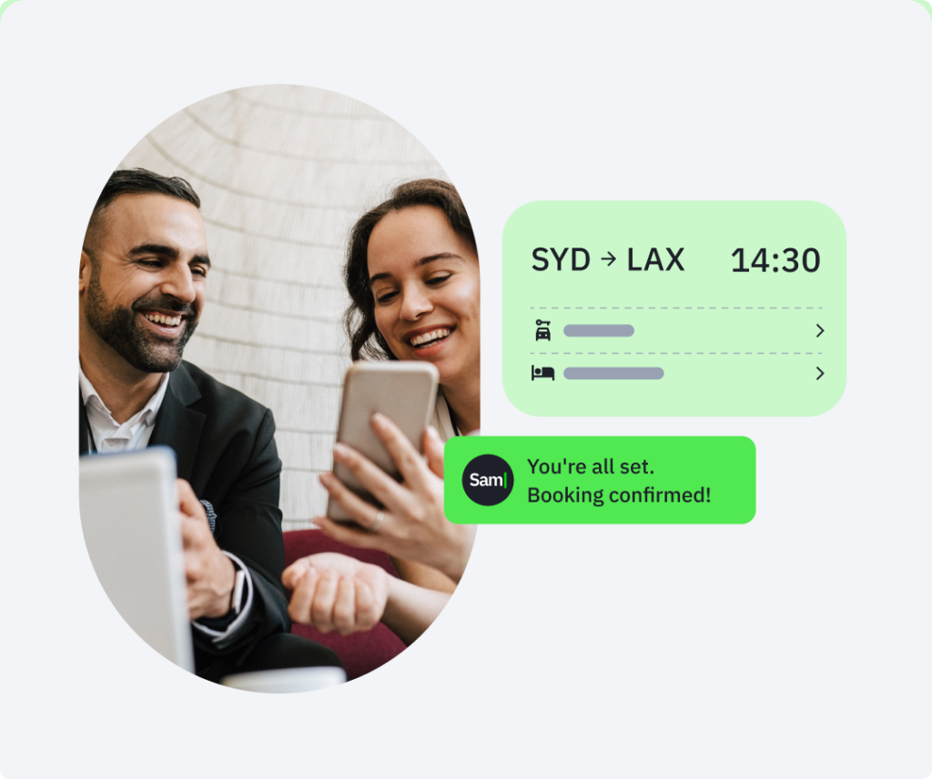 Sam, business travel virtual assistant | FCM Travel
